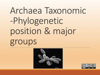 Archea taxonomic position and major groups vhr cc licensed | PPT