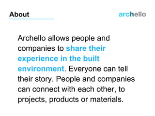 Archello short introduction | PPT