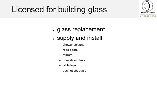 Archer Glass Brisbane - Gerry Whelan | PPTX | Home Improvement | Home ...