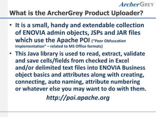 ArcherGrey Bill Of Material (BOM) Product Uploader 2016x 3D Exp | PDF
