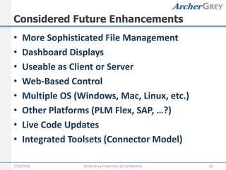 ArcherGrey ENOVIA V6 Product Uploader rev 2 2016 | PDF