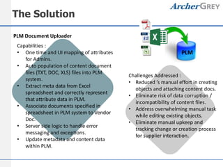 ArcherGrey ENOVIA V6 Product Uploader rev 2 2016 | PDF