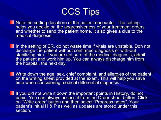 Archer USMLE Step 3 CCS workshop 2018 | PPT