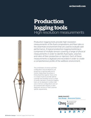 Archer Wireline Product Line | PDF