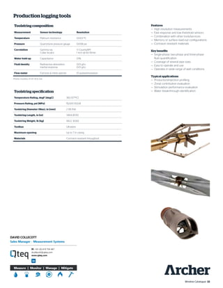 Archer Wireline Product Line | PDF | 3-D Graphics | Computer Software ...