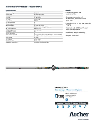 Archer Wireline Product Line | PDF