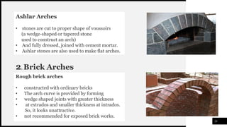 Arches in Bricks and stone, Types of Arches | PDF