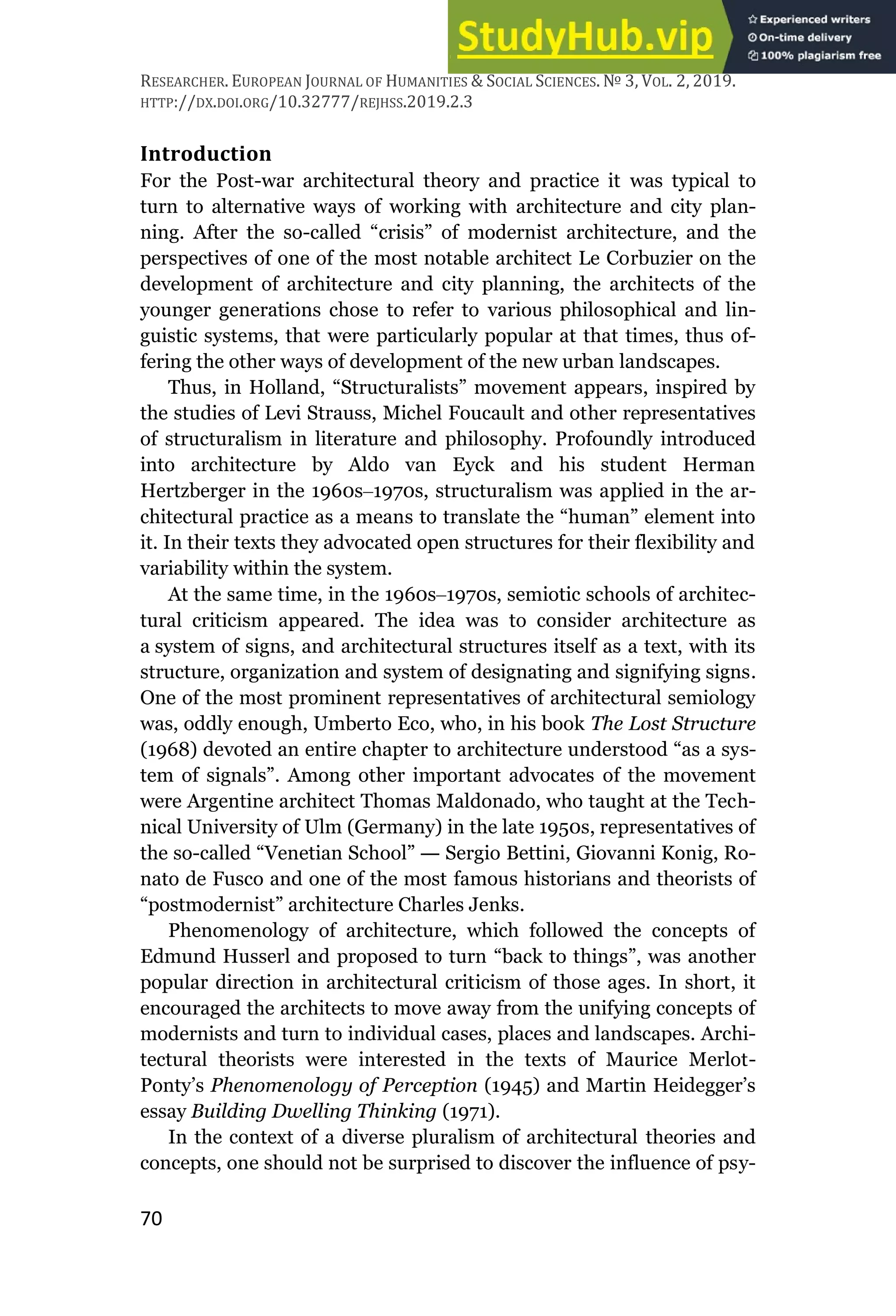 Archetypal Concept And Contemporary Architectural Criticism | PDF