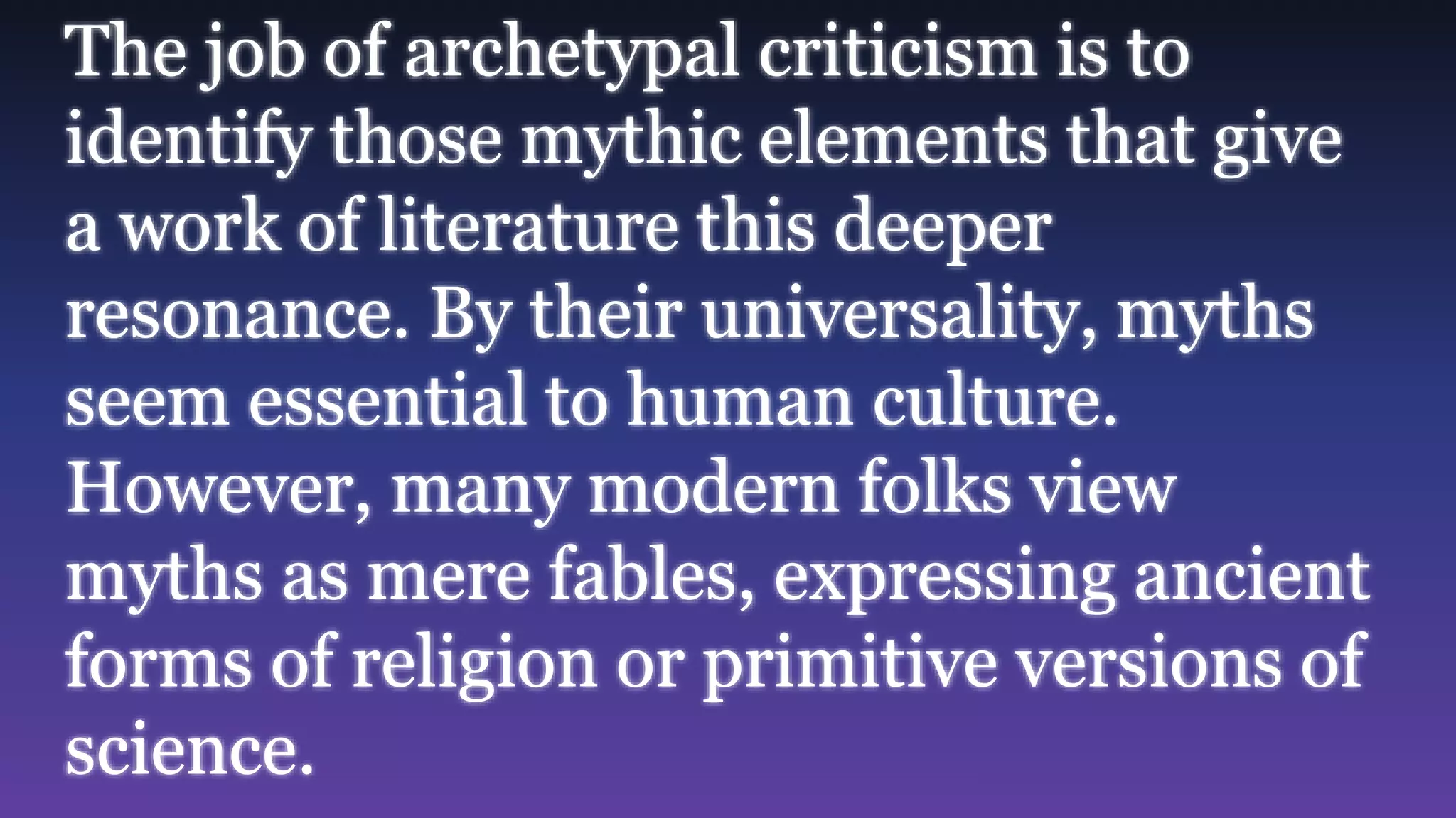 Archetypal criticism | PPTX | Fantasy | Genres