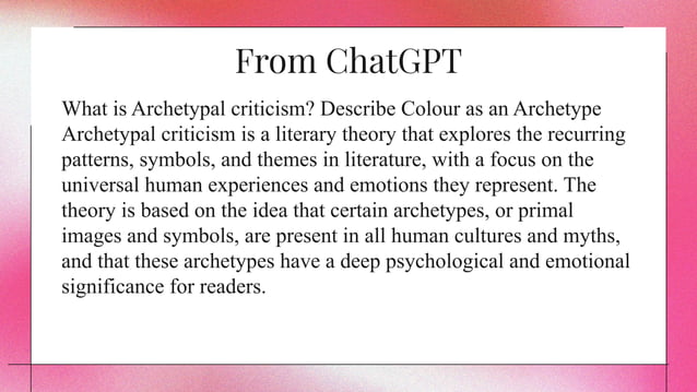 Archetypal Criticism | PDF | Books and Literature