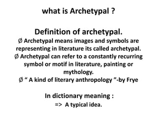 Archetypal examples | PPTX