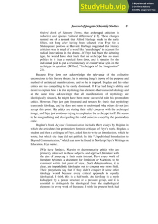 Archetypal Literary Theory In The Postmodern Era | PDF