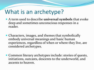 Archetypal symbols (best) | PPT