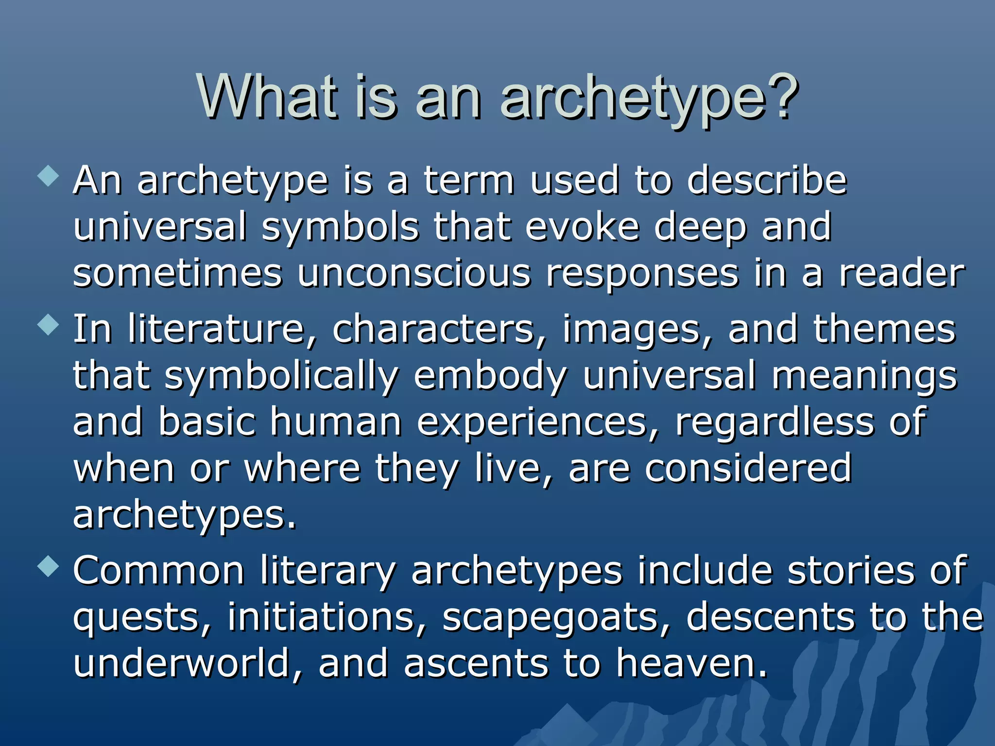 Archetypes - built environment architecture | PPT