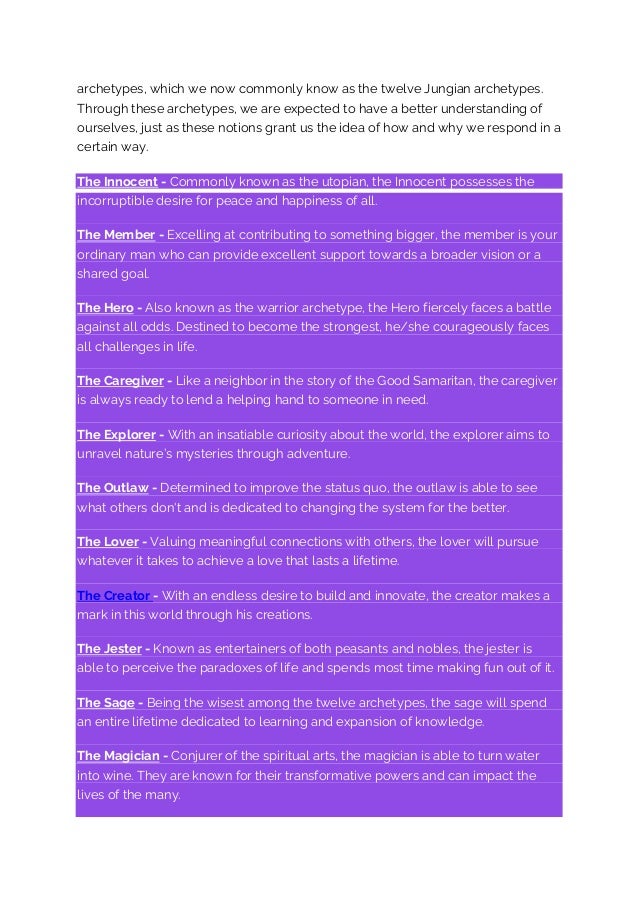 Archetypes | PDF