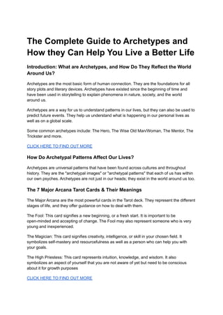Archetypes | PDF