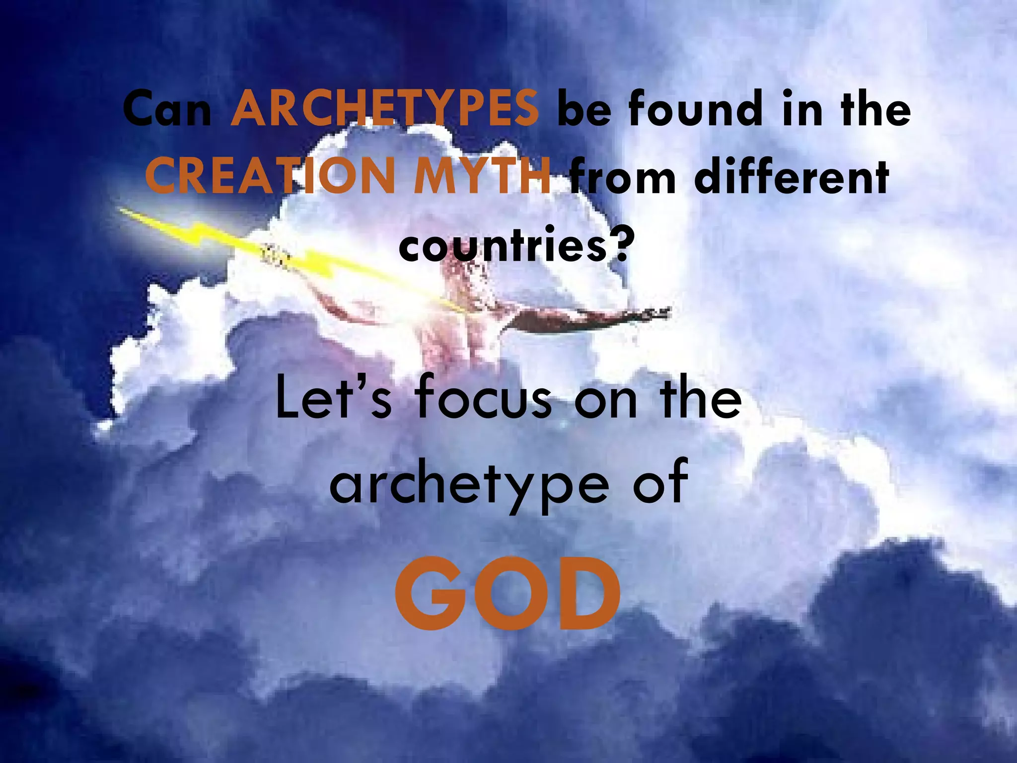 Archetypes And Creation Myth Of Different Countries (Sunwoo Park) | PPT