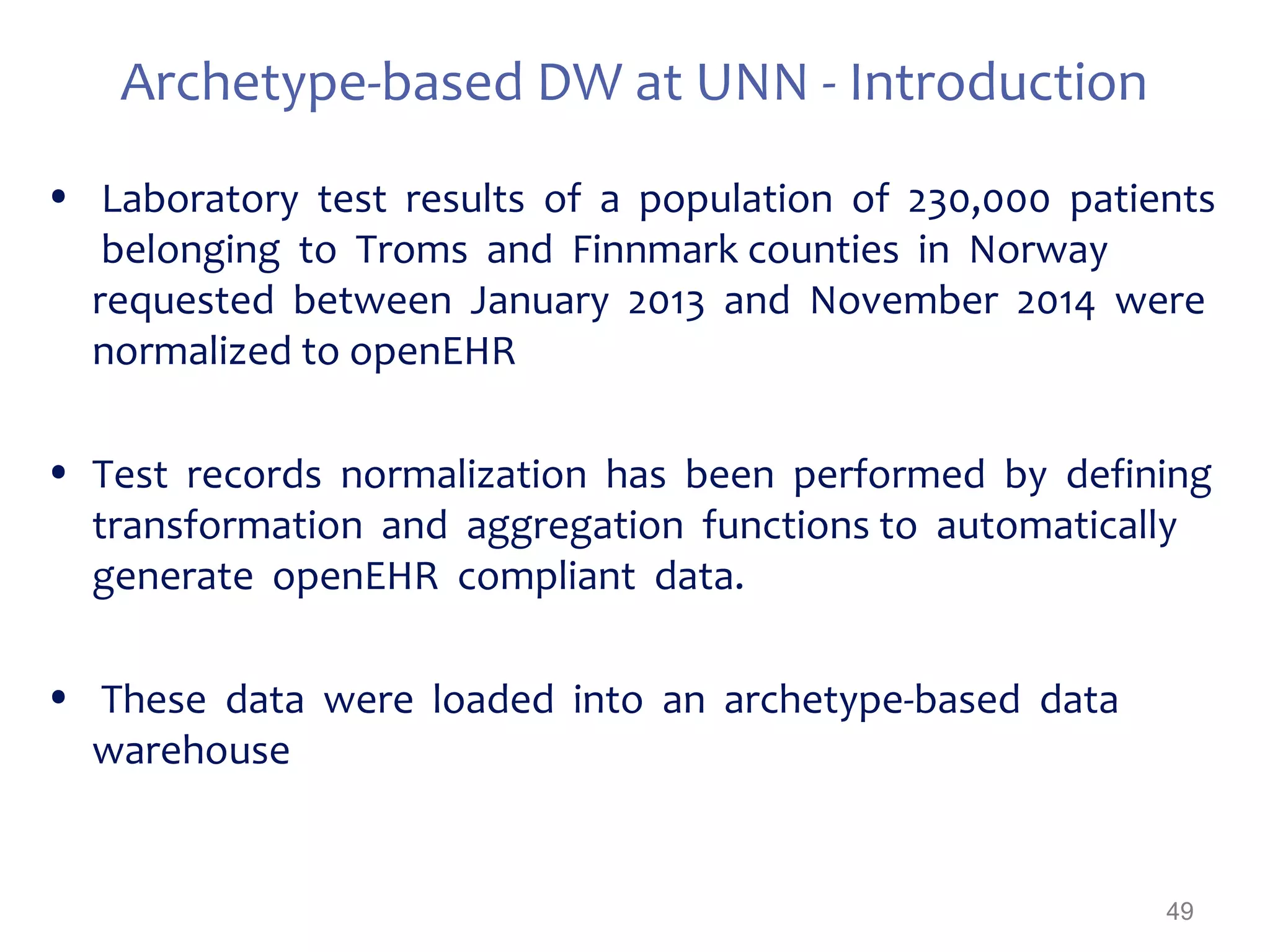Enabling Clinical Data Reuse with openEHR Data Warehouse Environments | PPT