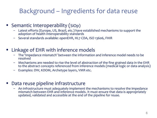 Enabling Clinical Data Reuse with openEHR Data Warehouse Environments | PPT