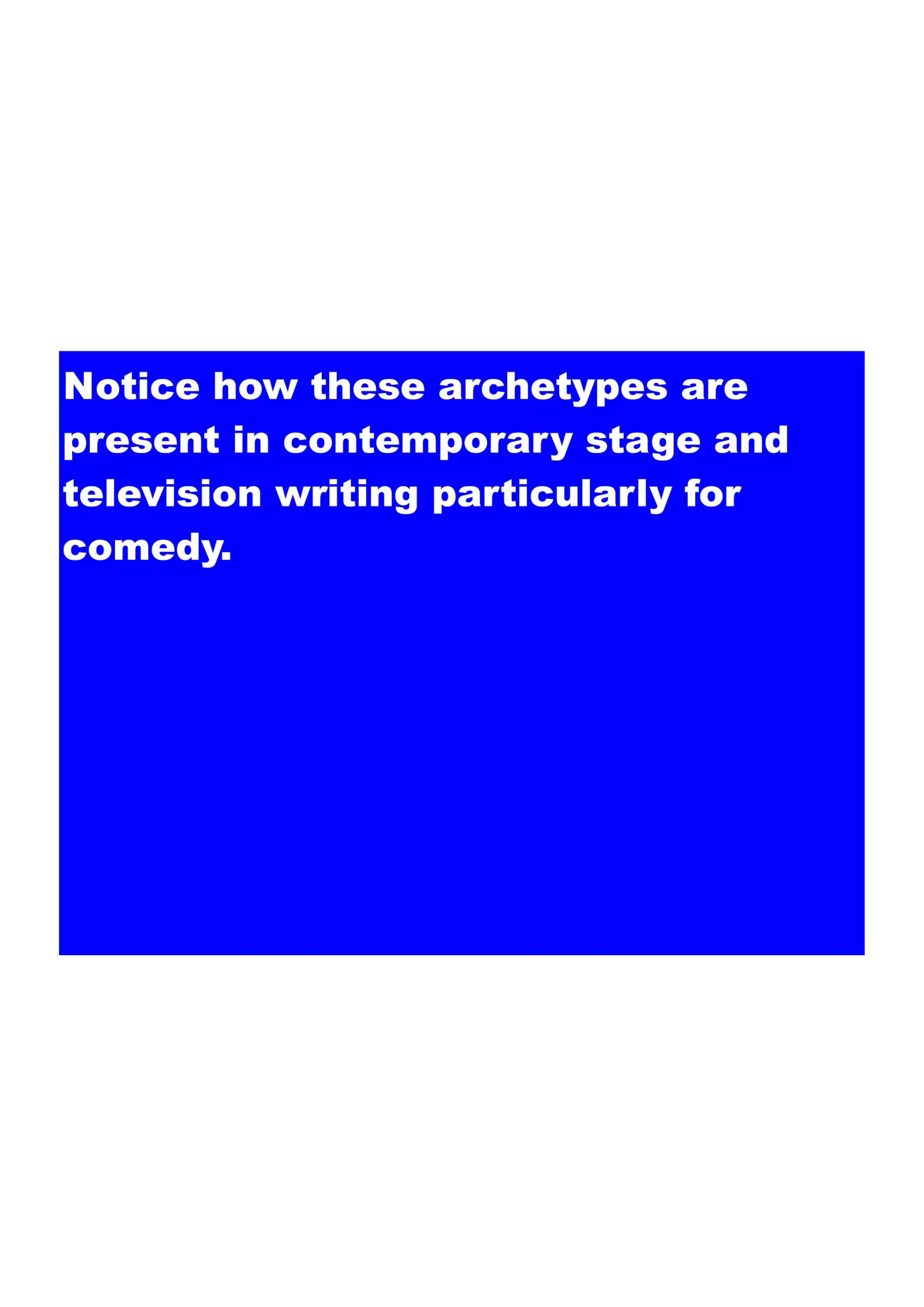 Archetypes in theatre | PDF