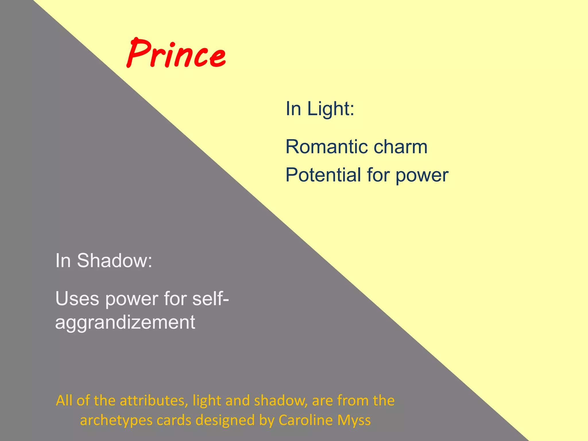 Archetypes, light and shadow | PPTX