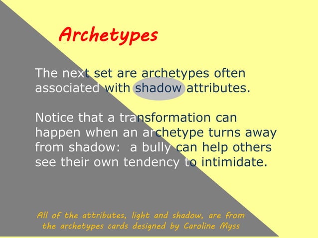 Archetypes, light and shadow | PPTX