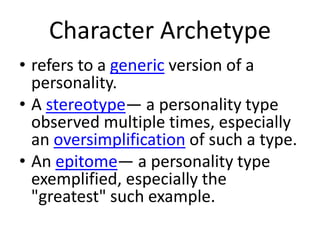 Archetypes part one_and_two | PPT