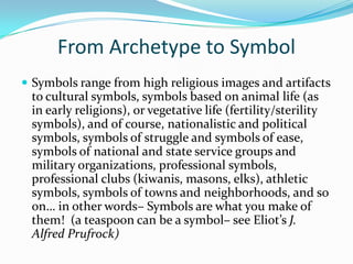 Archetypes symbols Hunter2011 | PPTX