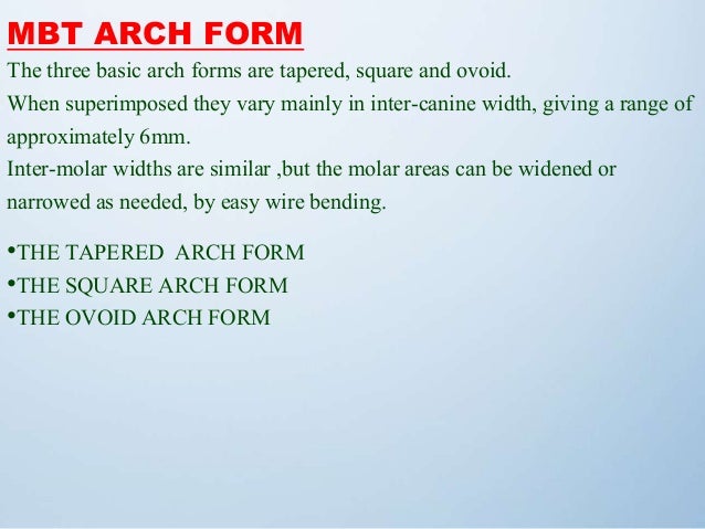 Arch form