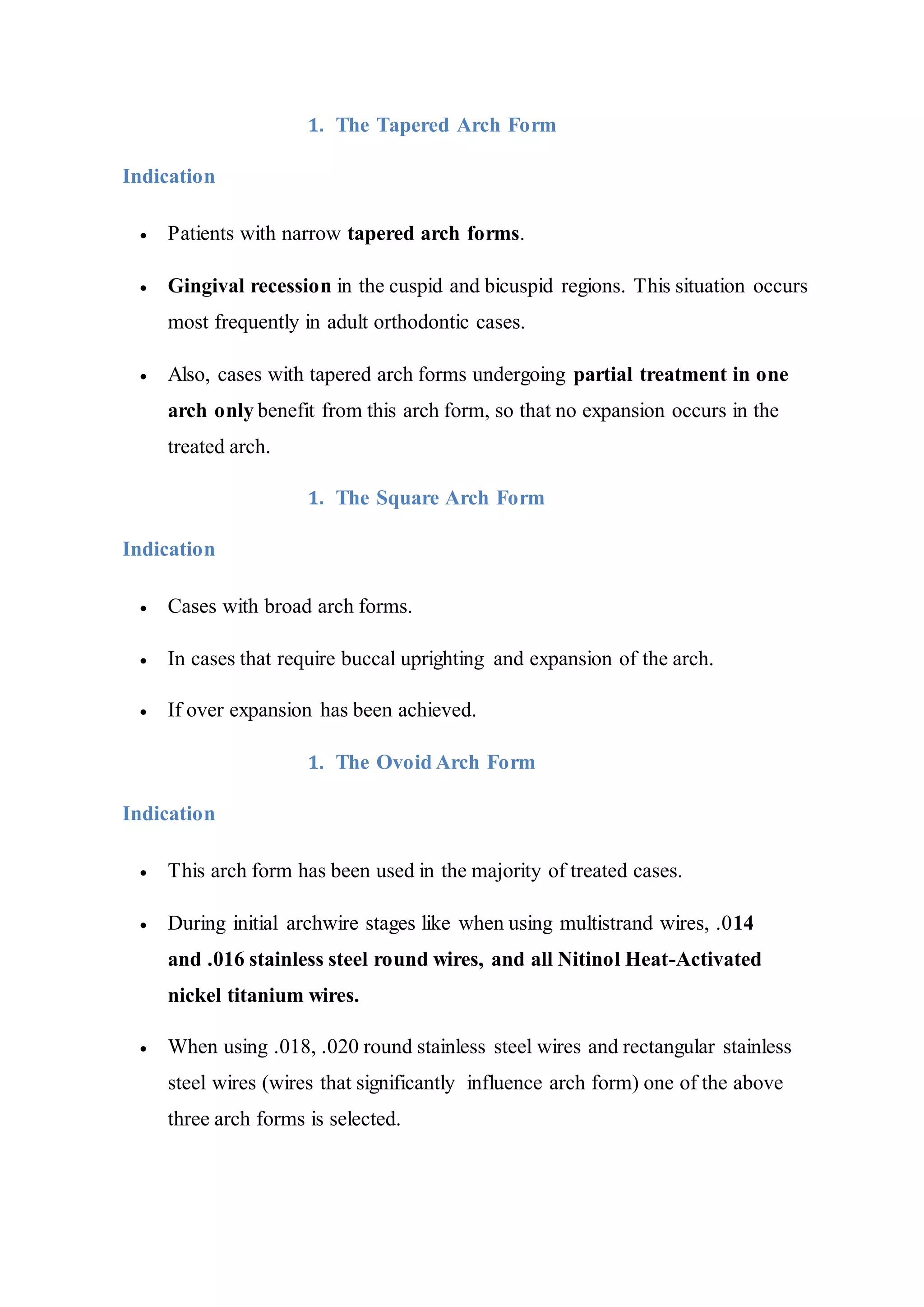 Arch form and width / for orthodontists by Almuzian | DOCX