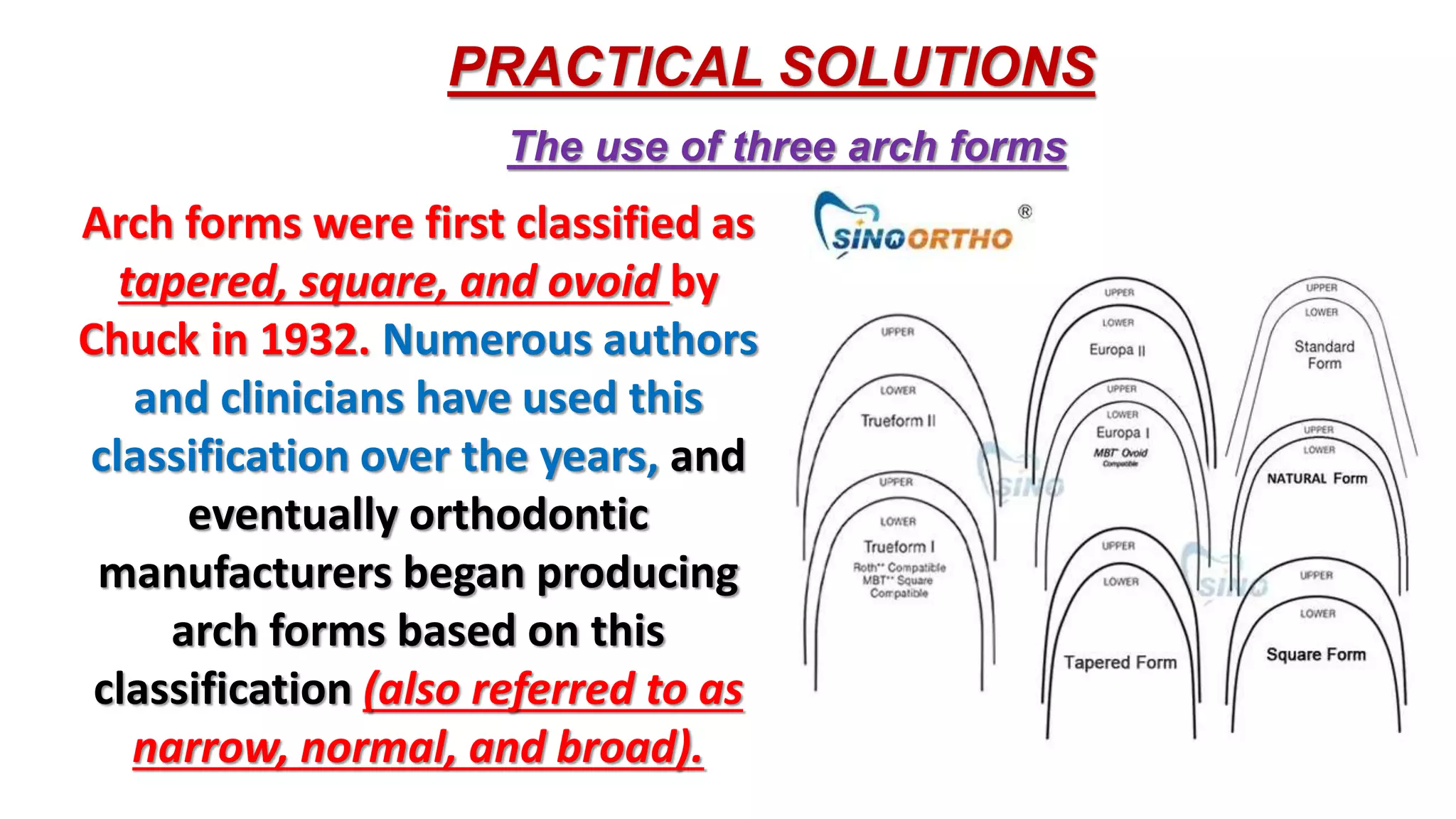 orthodontic arch form | PPTX