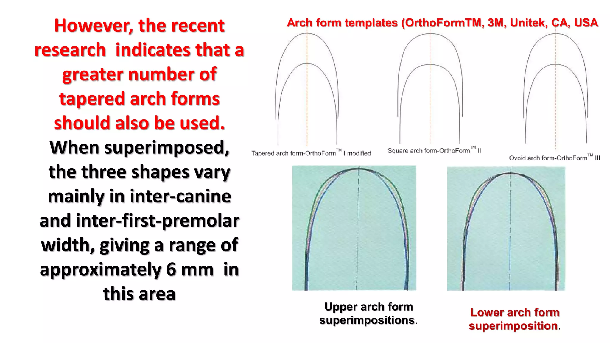 orthodontic arch form | PPTX