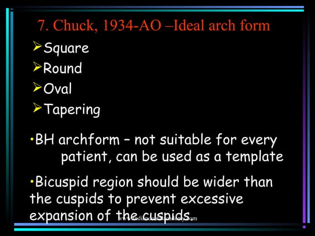 Arch forms | PPT | Dental Health | Diseases and Conditions