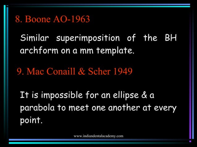 Arch forms | PPT | Dental Health | Diseases and Conditions