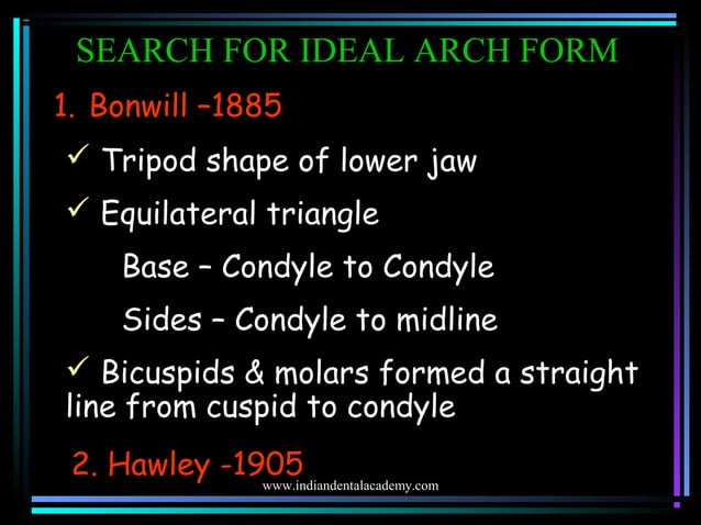 Arch forms | PPT | Dental Health | Diseases and Conditions