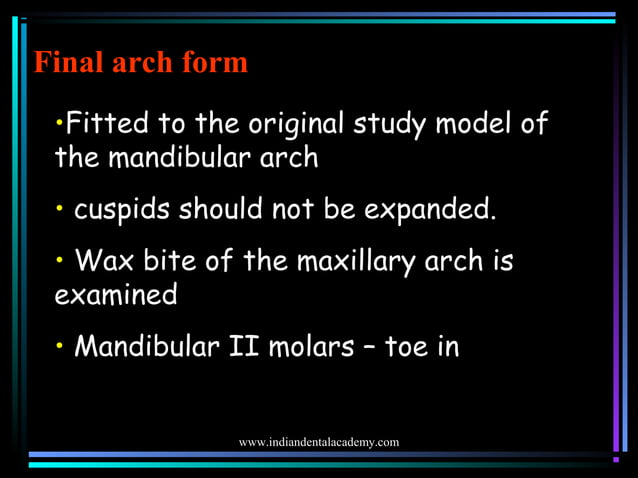 Arch forms | PPT | Dental Health | Diseases and Conditions