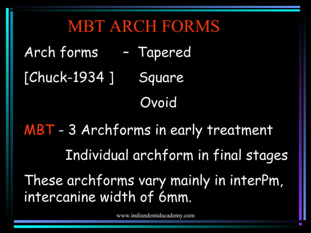 Arch forms | PPT | Dental Health | Diseases and Conditions