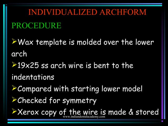 Arch forms | PPT | Dental Health | Diseases and Conditions