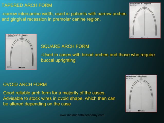 Arch forms 1 /orthodontics course training by Indian Dental Academy ...