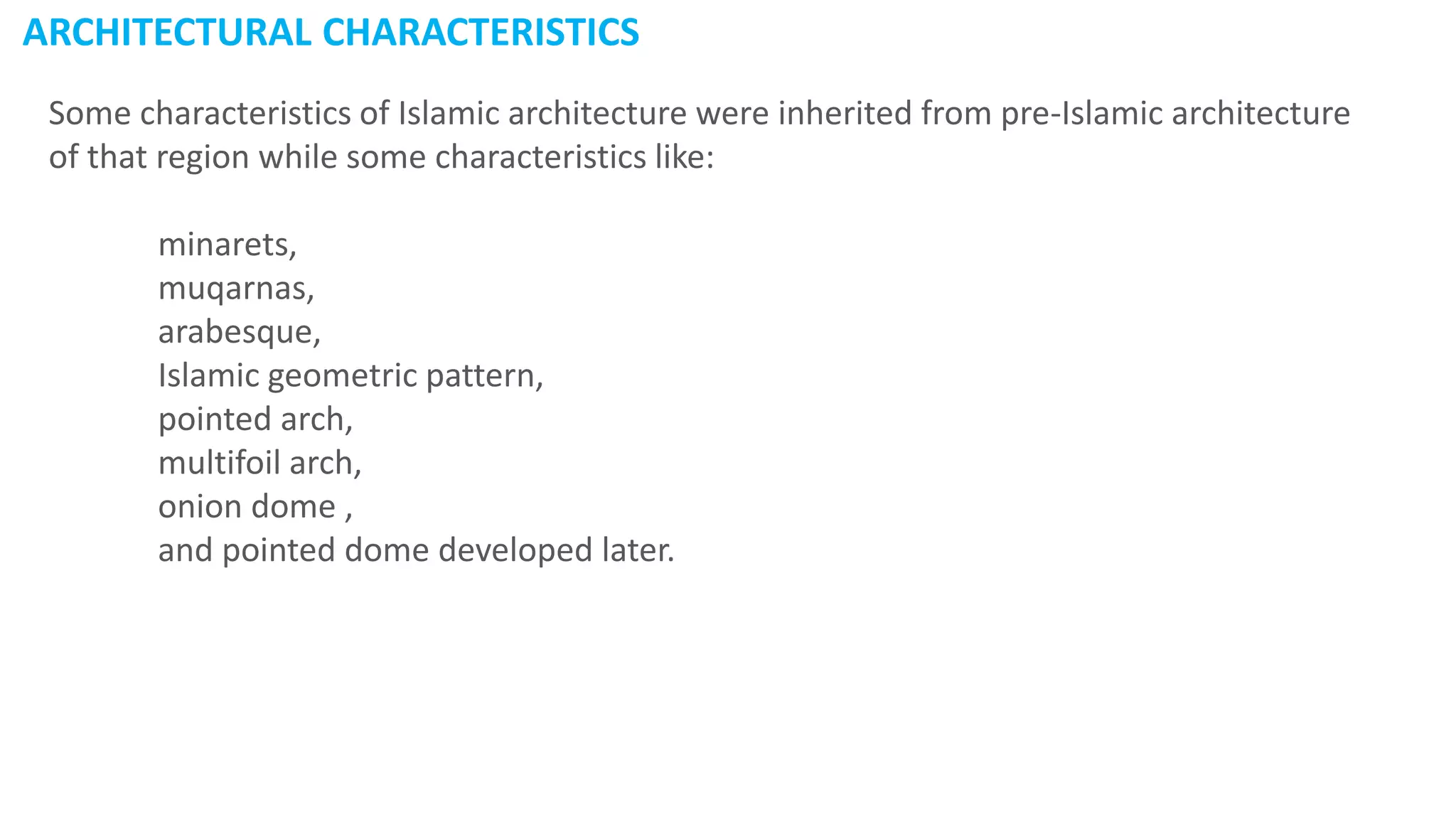 History of Architecture: Islamic Architecture | PPTX