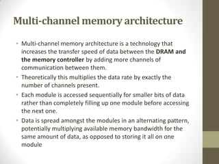 Multi-core processor and Multi-channel memory architecture | PPT