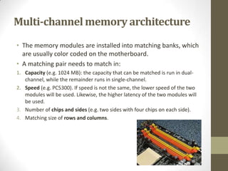 Multi-core processor and Multi-channel memory architecture | PPT