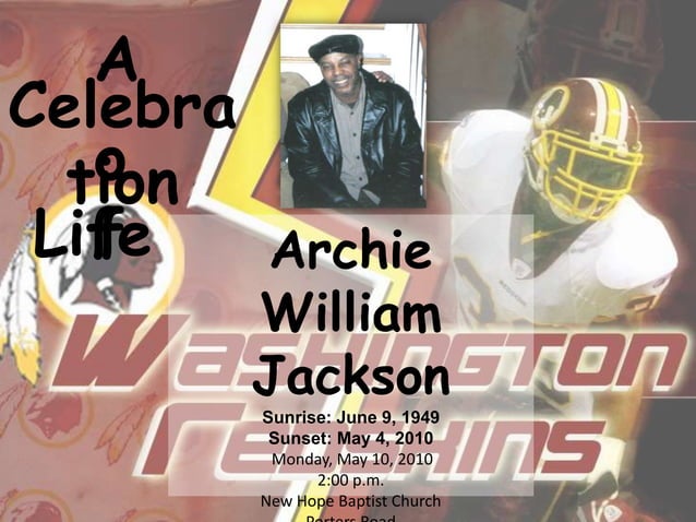 Archie jackson Homegoing Celebration Program | PPT