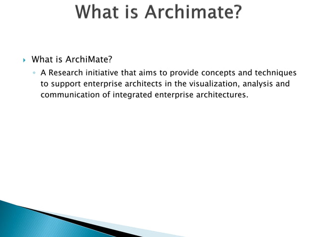 Archimate Meta Model | PPT