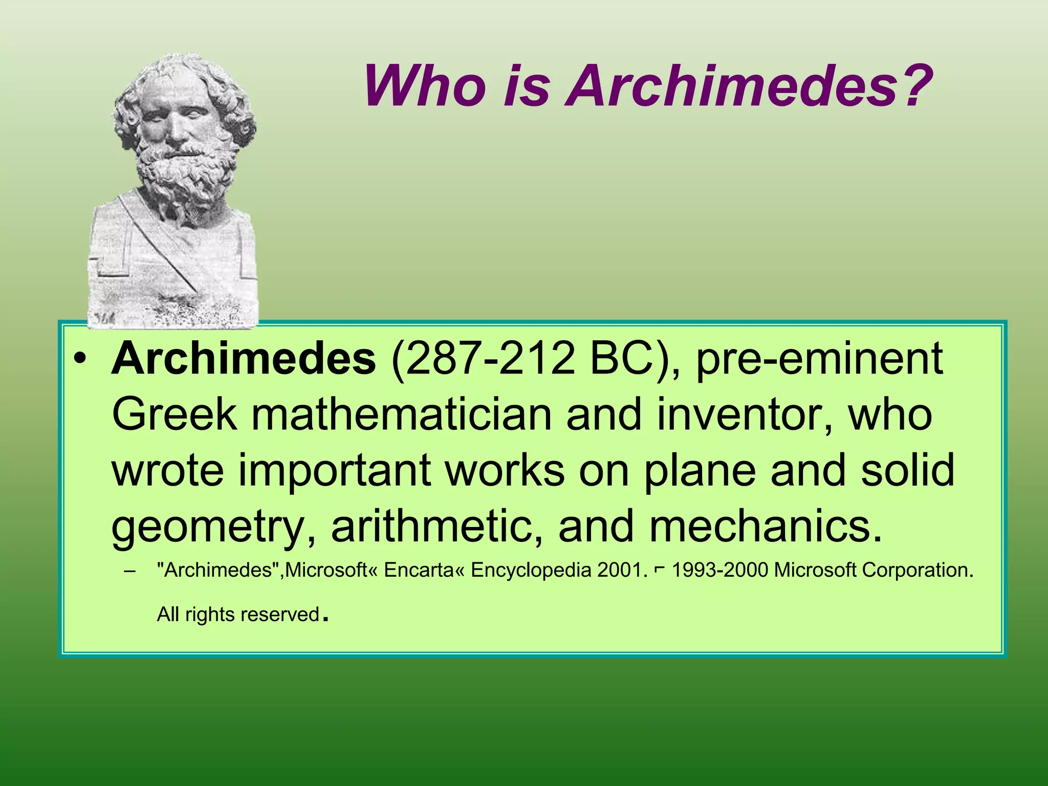 Archimedes principle | PPT