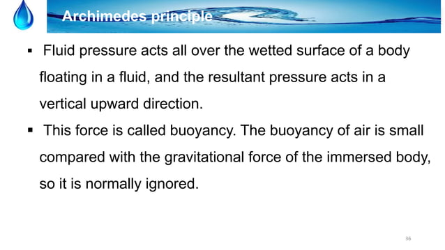 Fluid mechanic: Archimedes and buoyancy's principles | PDF