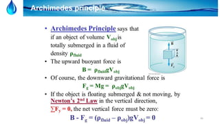 Fluid mechanic: Archimedes and buoyancy's principles | PDF