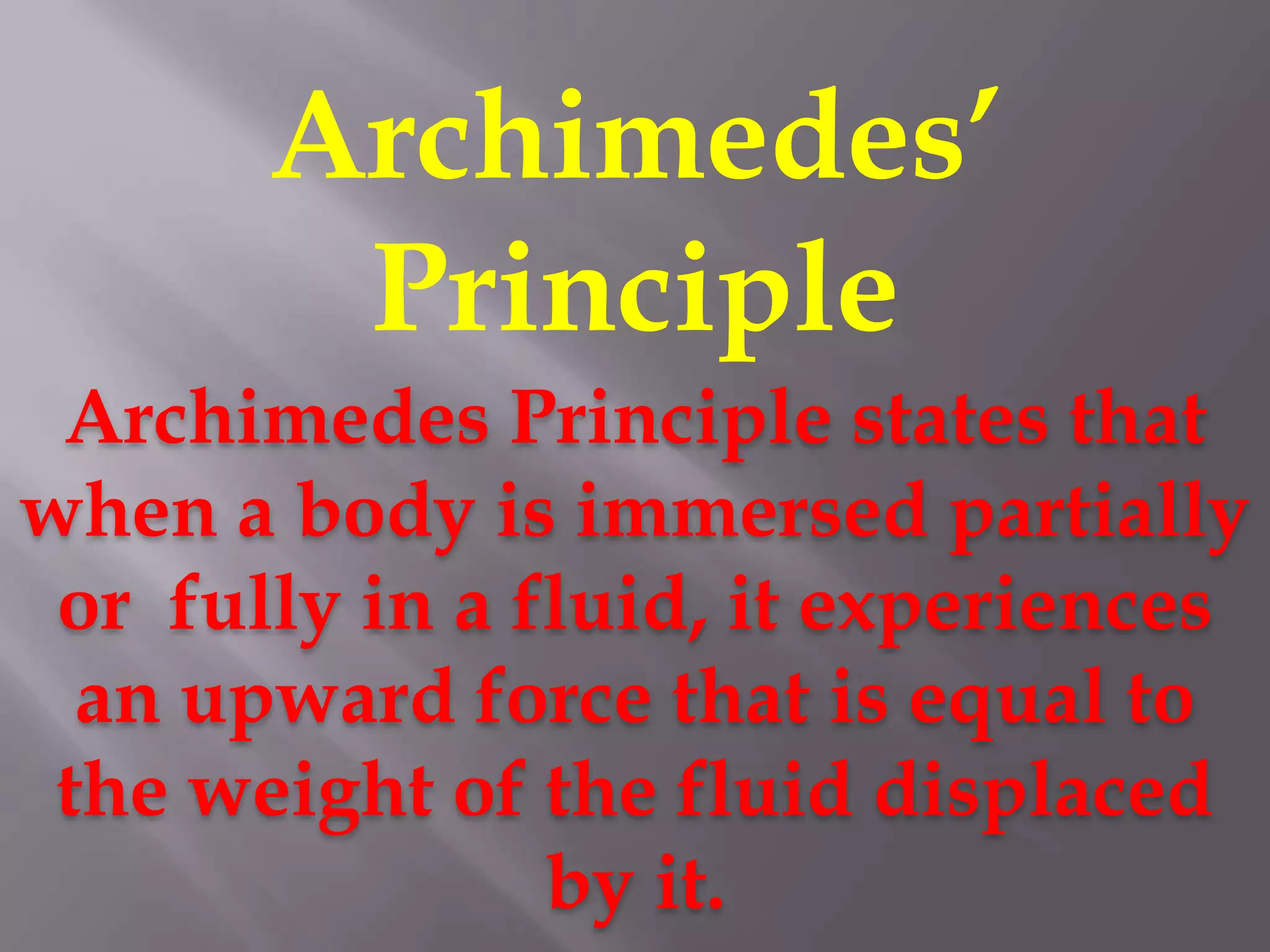 Archimedes' principle | PPTX