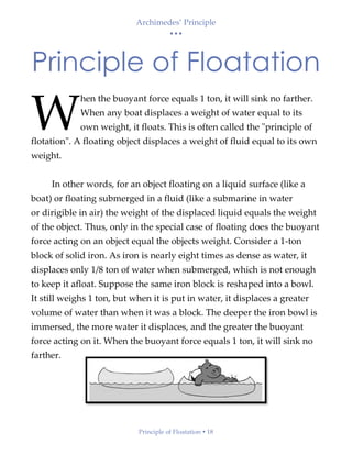 Physics Project on Archimede's Principle Class 11 | PDF