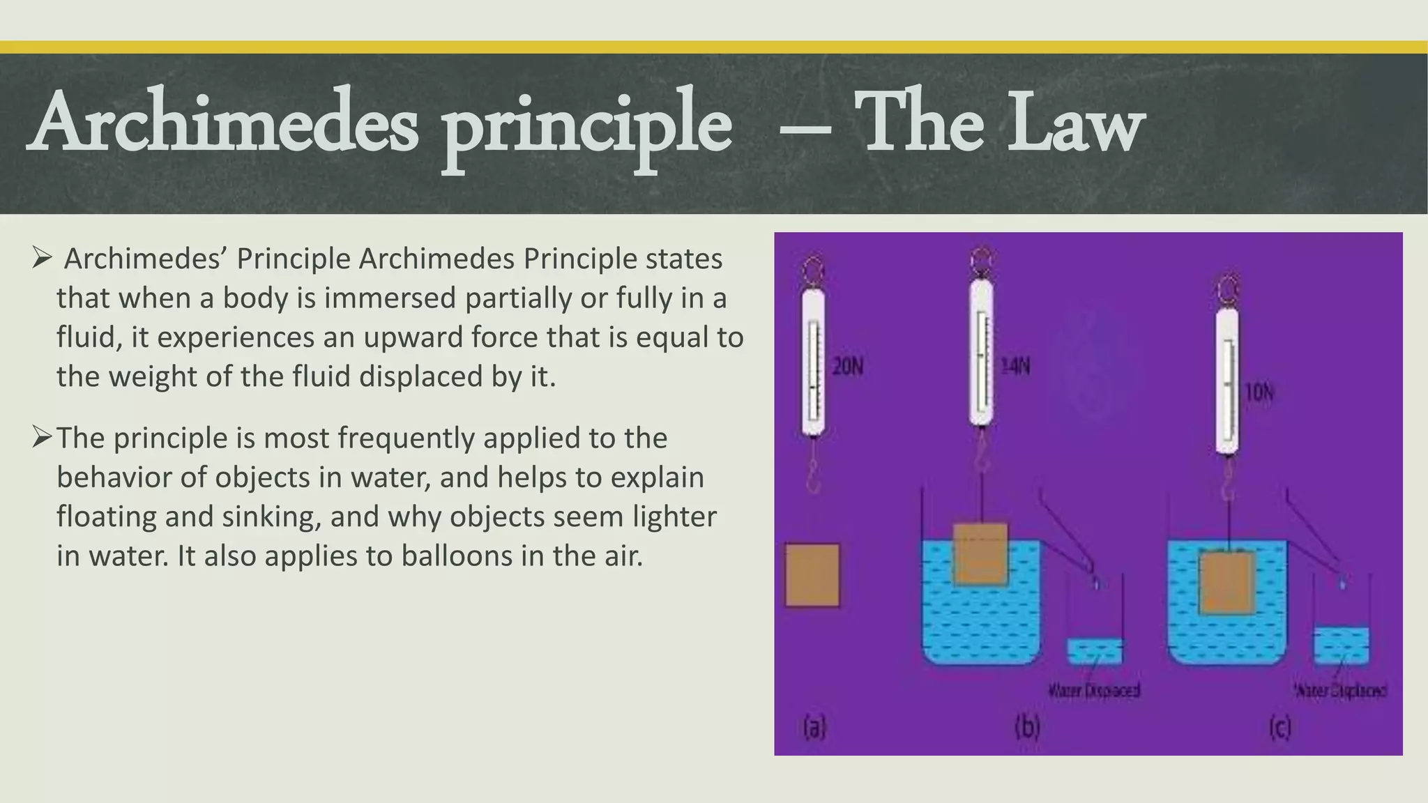 Archimedes principle | PPTX